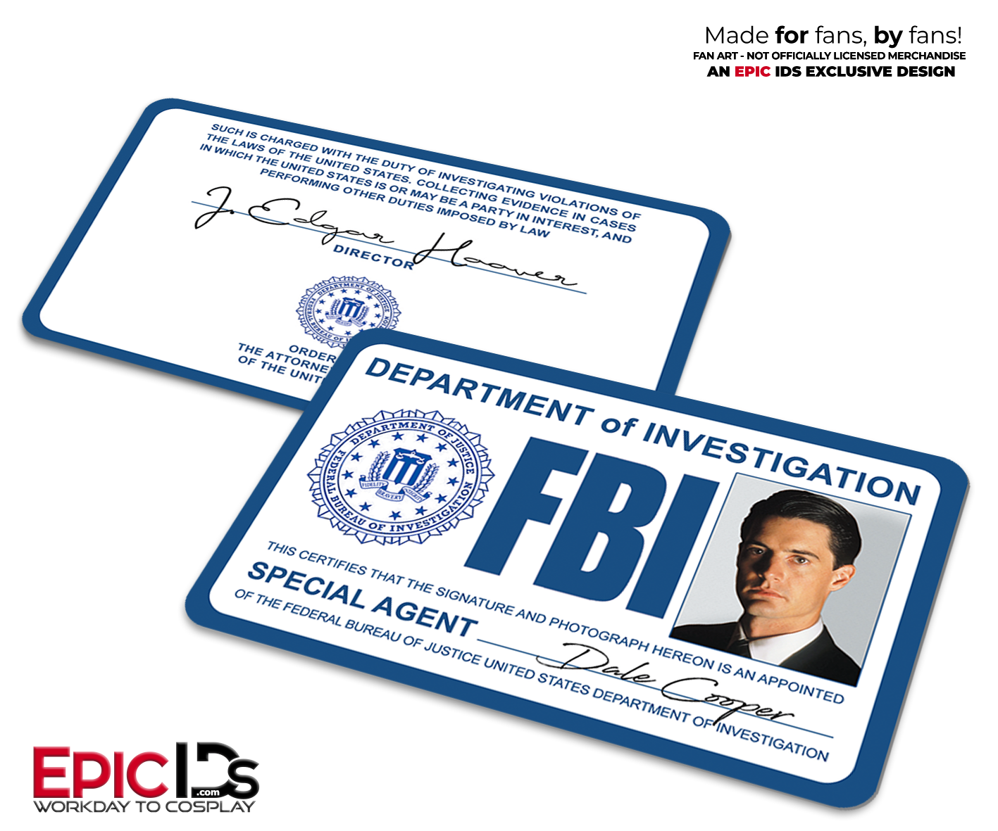 Dale Cooper FBI ID Card – Twin Peaks Cosplay Prop – Special Agent ...