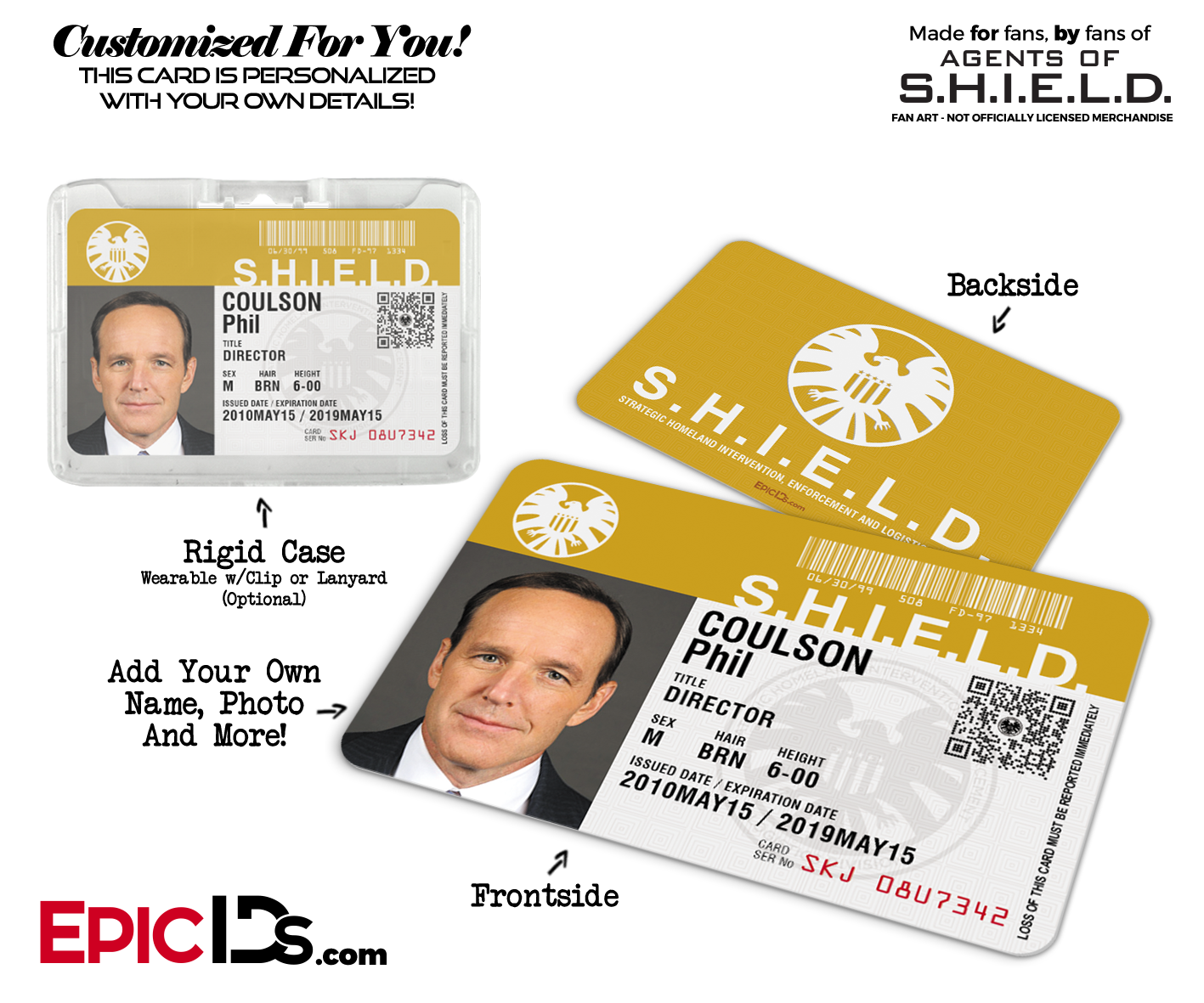 Agents of SHIELD Inspired Classic SHIELD Agent ID [Photo Personalized ...