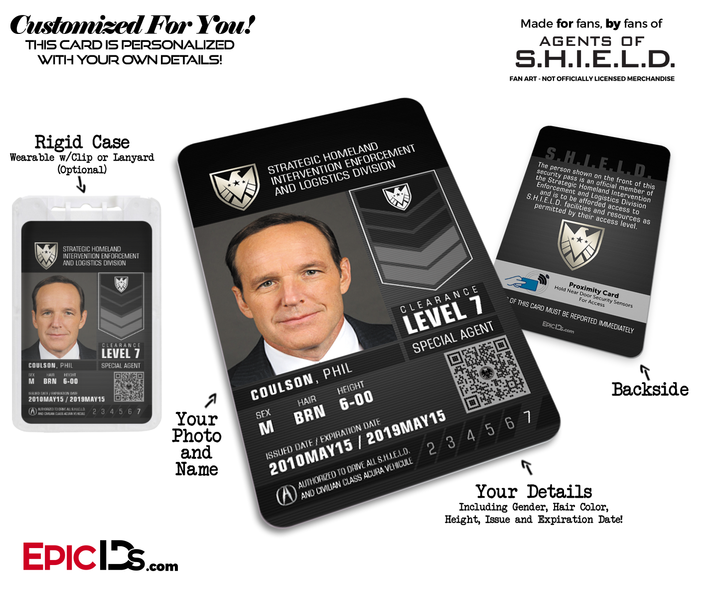 Agents of SHIELD Inspired 'Real' SHIELD Agent ID [Photo Personalized ...