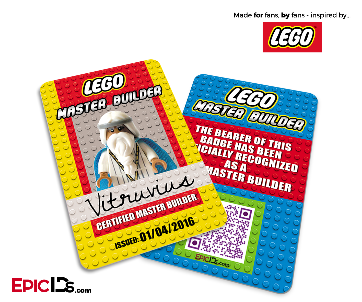 LEGO Master Builder ID Card, inspired by 'The LEGO Movie' - Vitruvius ...
