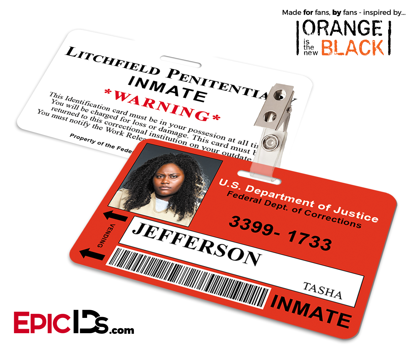 Litchfield Penitentiary 'OITNB' Inmate Wearable ID Badge - Jefferson ...