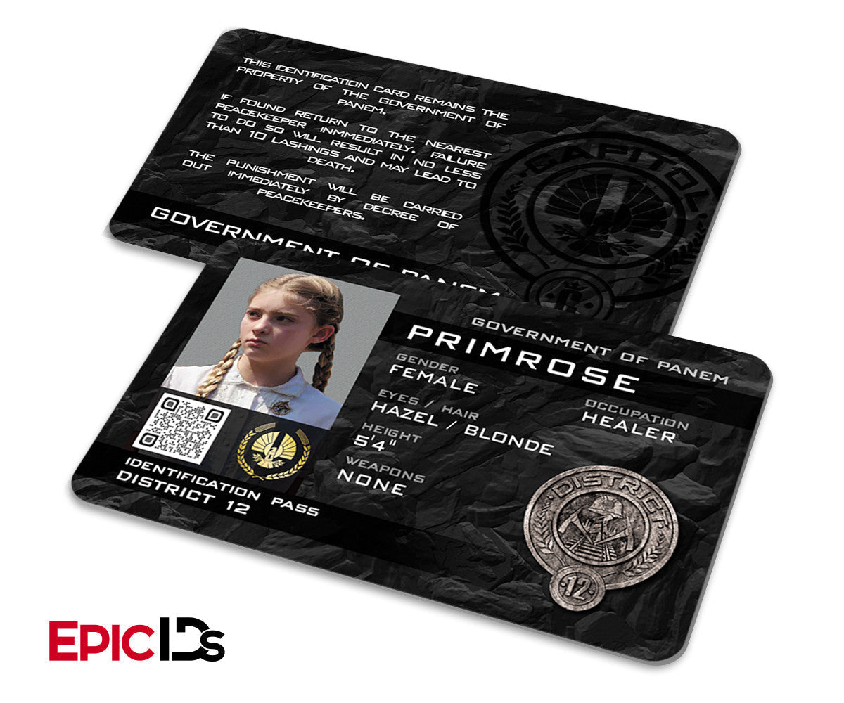 The Hunger Games Inspired Panem District 12 'Primrose' Identification ...